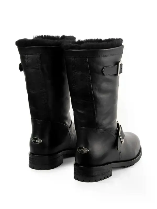 JIMMY CHOO Biker Mid Buckle-strap Boots
