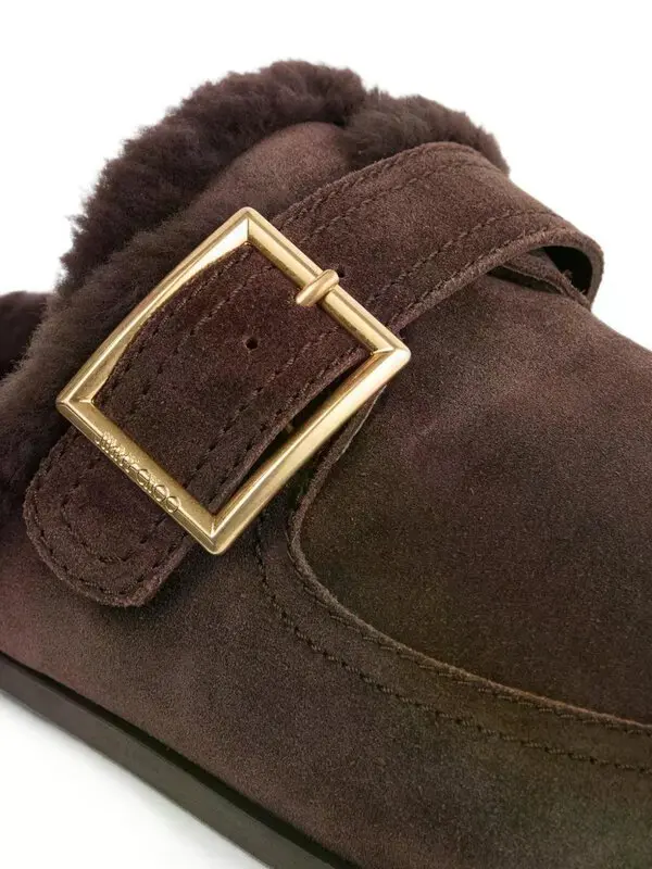 JIMMY CHOO Biker Buckle-strap Mules