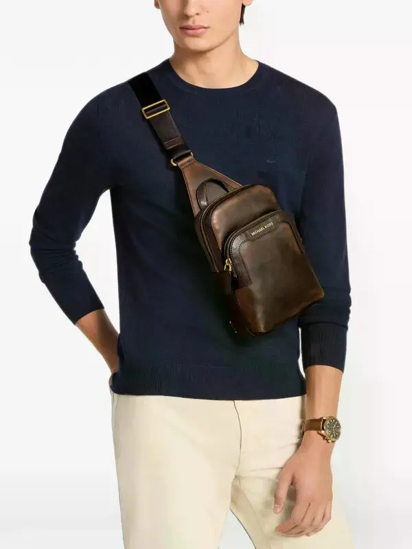 Michael Kors Hudson Medium Burnished Leather Sling Bag