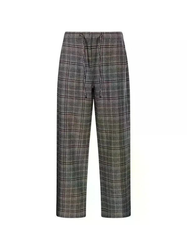 Max Mara Check-pattern Drawstring Trousers