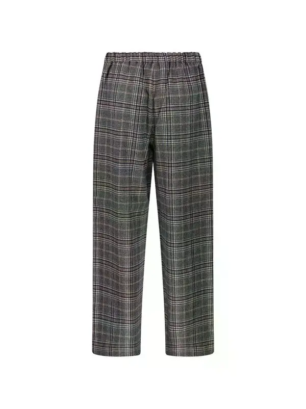 Max Mara Check-pattern Drawstring Trousers