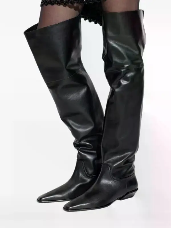 Paris Texas Bettina Square-toe Boots - Black