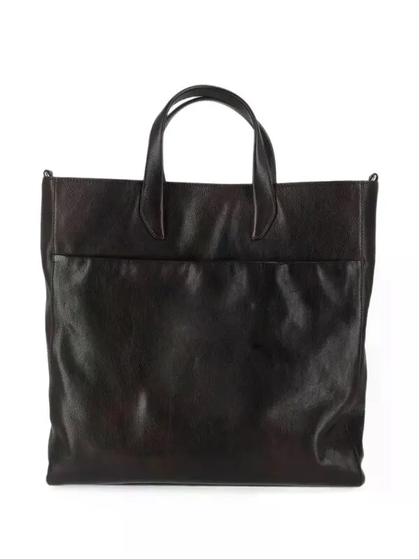 Orciani Work Lagoon Leather Tote Bag