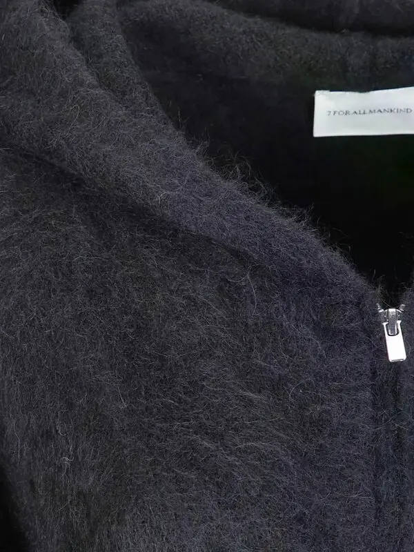 7 For All Mankind Fuzzy Zip-up Hoodie