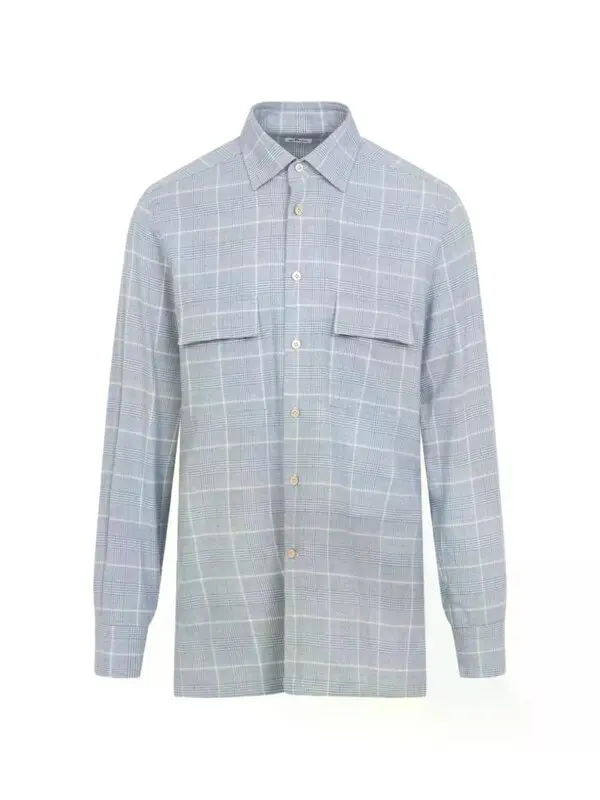 Kiton Check-pattern Flap-pocket Shirt