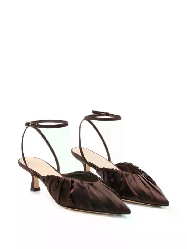 LOEFFLER RANDALL Rio Ruched Pointed-toe Pumps