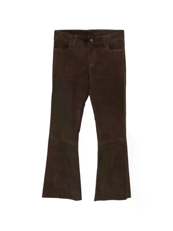 Avant Toi Suede Flared Trousers