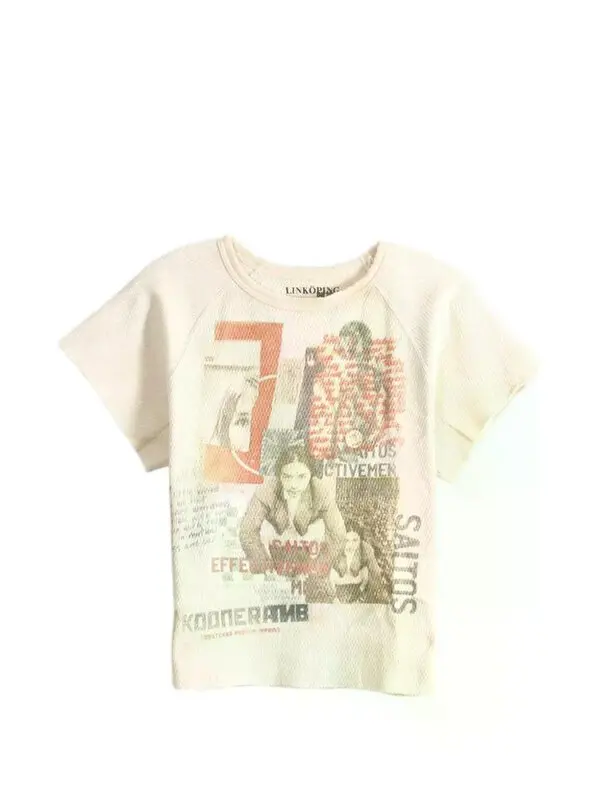 SAITOS Waffle Mess Graphic-print T-shirt