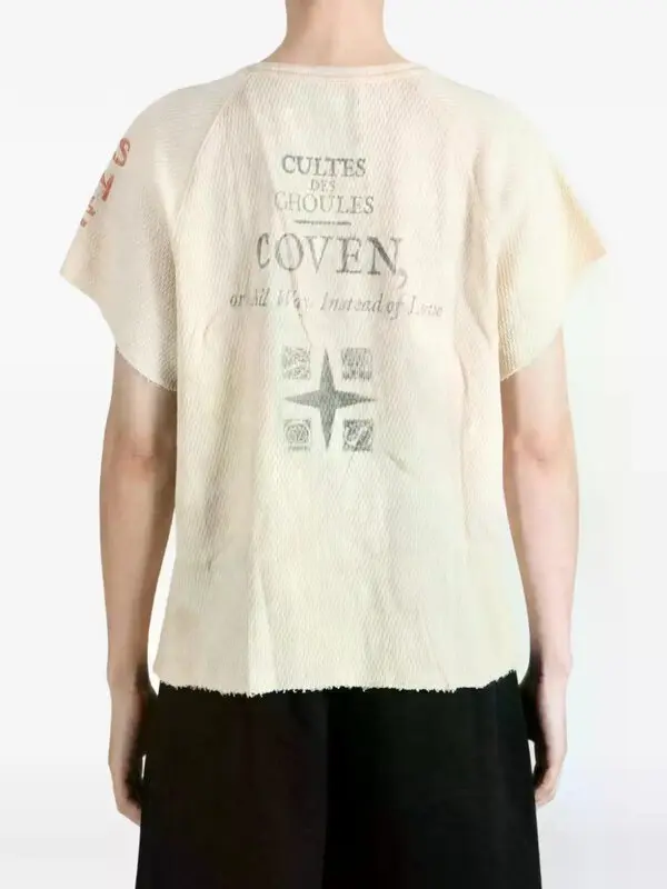 SAITOS Waffle Mess Graphic-print T-shirt