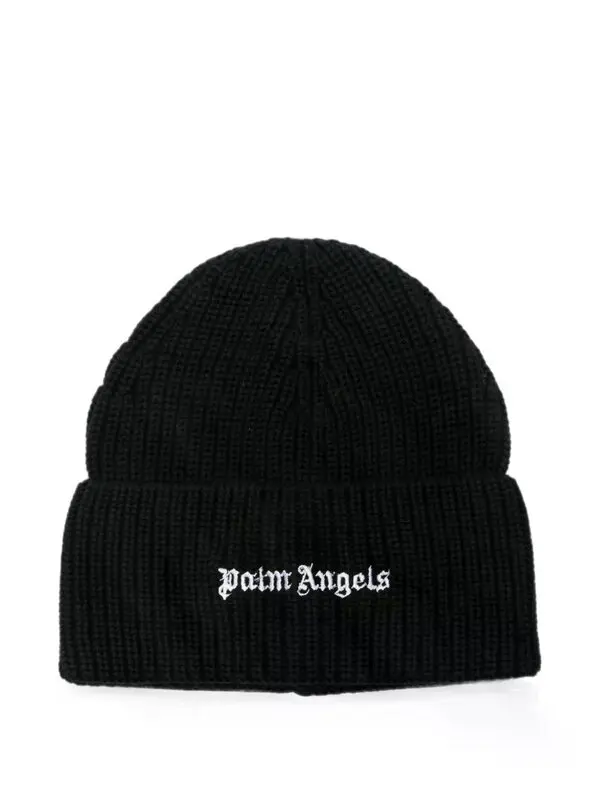 Palm Angels Logo-embroidered Beanie Hat