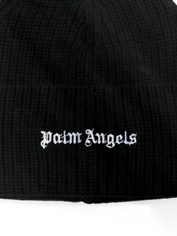 Palm Angels Logo-embroidered Beanie Hat