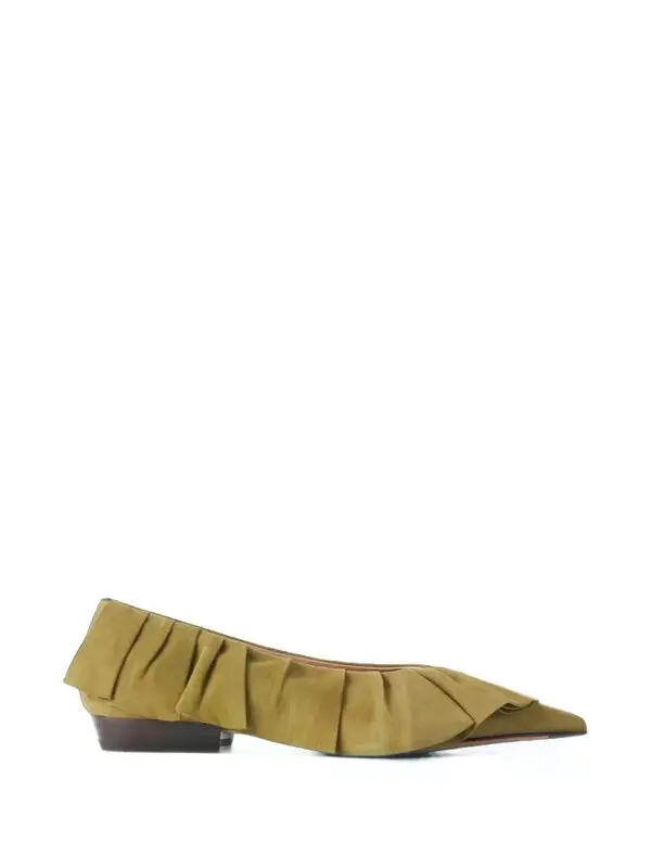 JW Anderson Ruffled Pointed-toe Flat Pumps