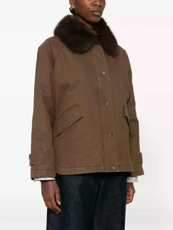 Marc O'polo Faux-fur Collar Cotton Jacket