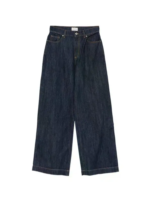 P.a.r.o.s.h Cojin26 Contrast-stitch Wide-leg Jeans