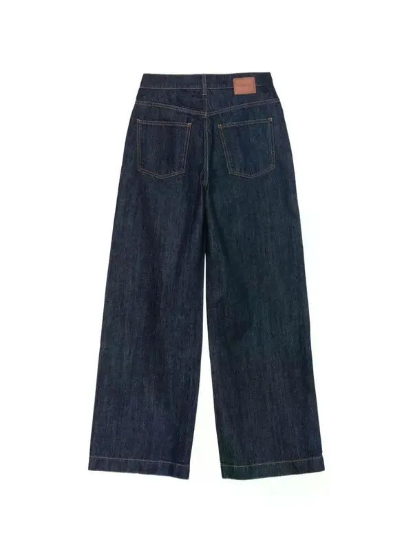 P.a.r.o.s.h Cojin26 Contrast-stitch Wide-leg Jeans