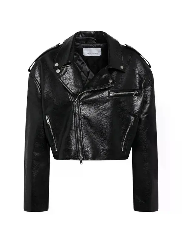 THE FRANKIE SHOP Daphne Cropped Biker Jacket