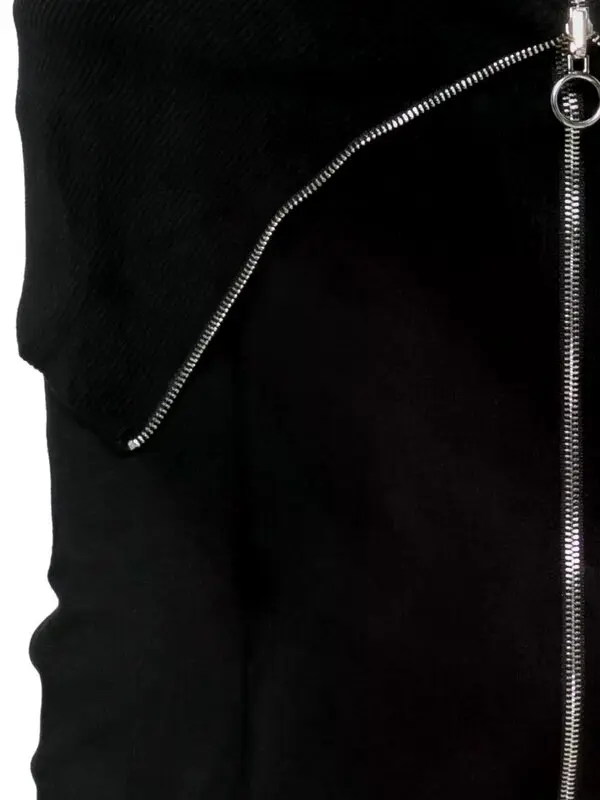 SEMICOUTURE Off-shoulder Zip-back Cardigan