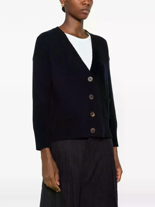 BASE MILANO V-neck Wool Cardigan