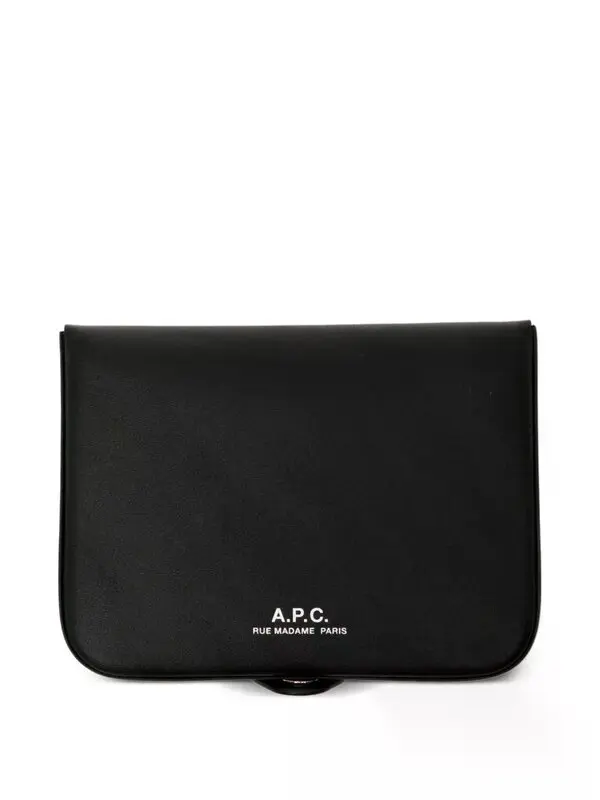 A.p.c. Logo-print Leather Wallet - Black