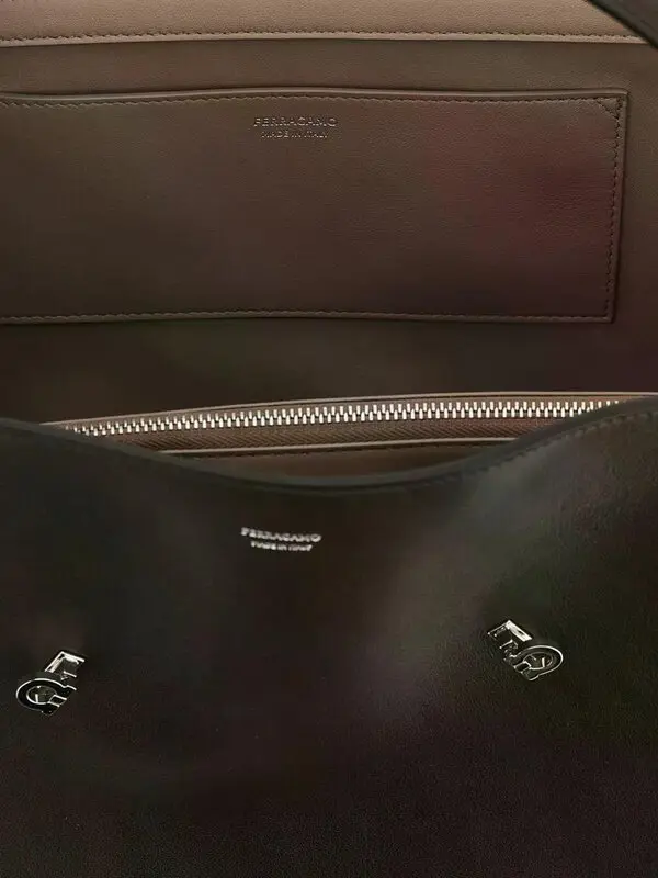 FERRAGAMO Hug Soft Bicolor Shoulder Bag