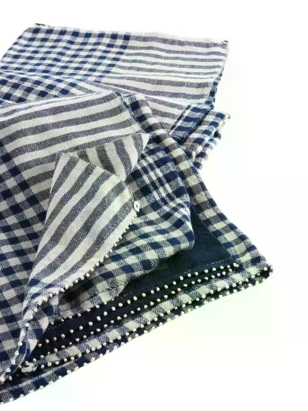 Pero Check-pattern Striped Scarf