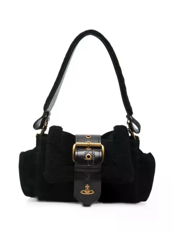 VIVIENNE WESTWOOD Hazel Treasure Buckle Shoulder Bag - Black