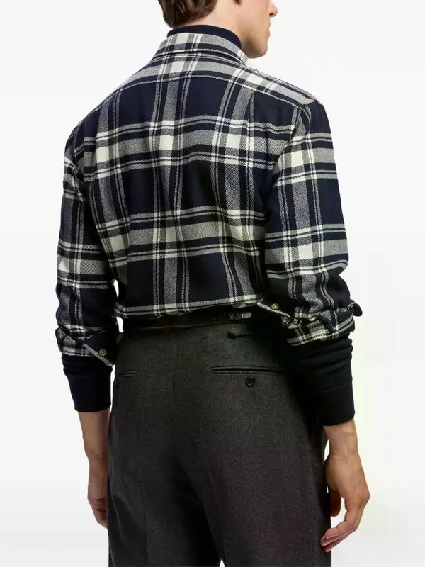 Ralph Lauren Purple Label Cooper Check-pattern Flap-pocket Cotton Shirt