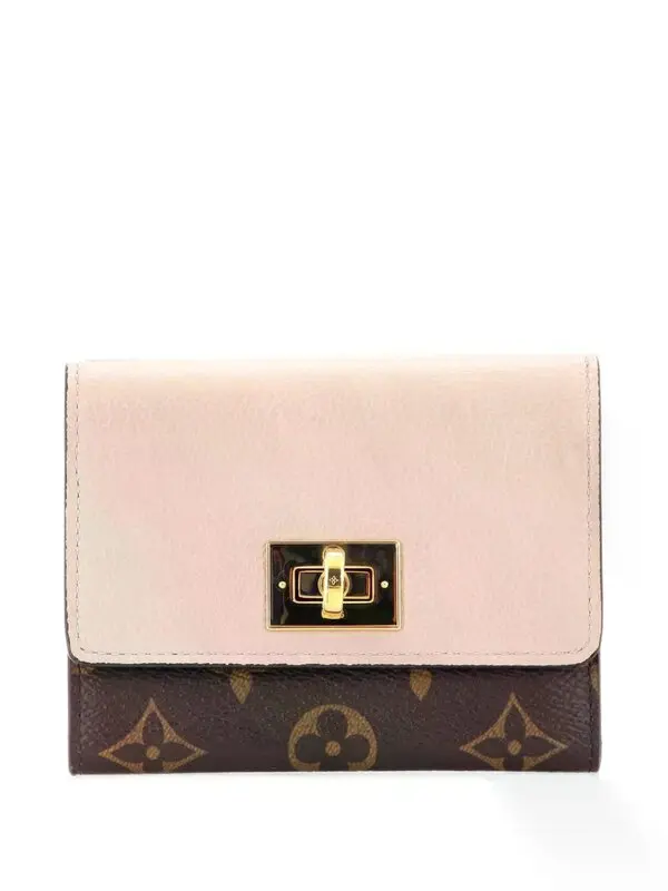 LOUIS VUITTON Victorine On My Side Wallet Leather And Monogram Canvas Small Wallets