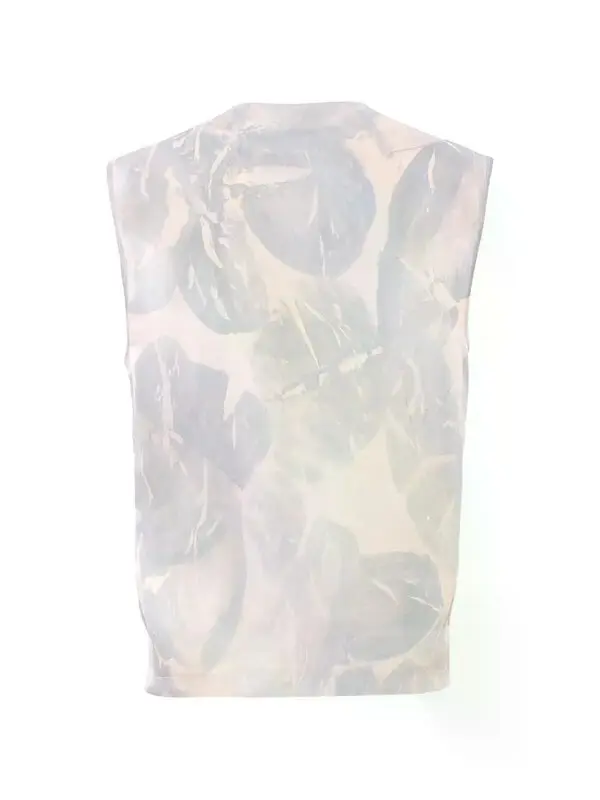 ALYSI Brushed-print Crossover Top