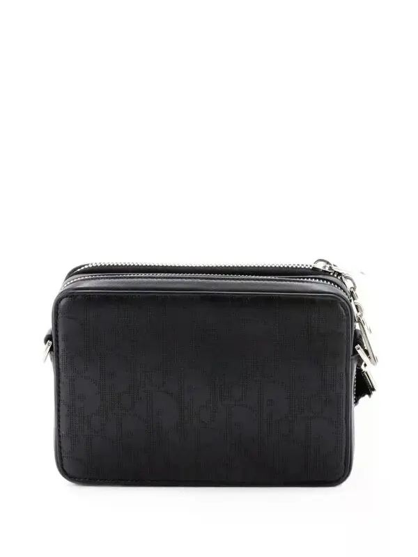 Dior Double Zip Pouch Oblique Galaxy Leather Crossbody Bag