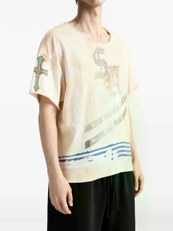 SAITOS Hybrid Cross Distressed T-shirt