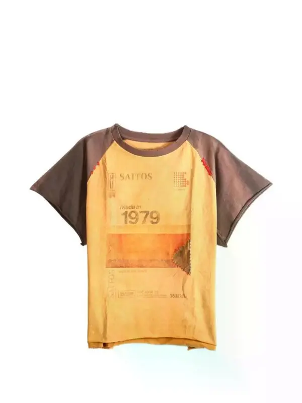 SAITOS Graphic-print Raglan-sleeve T-shirt