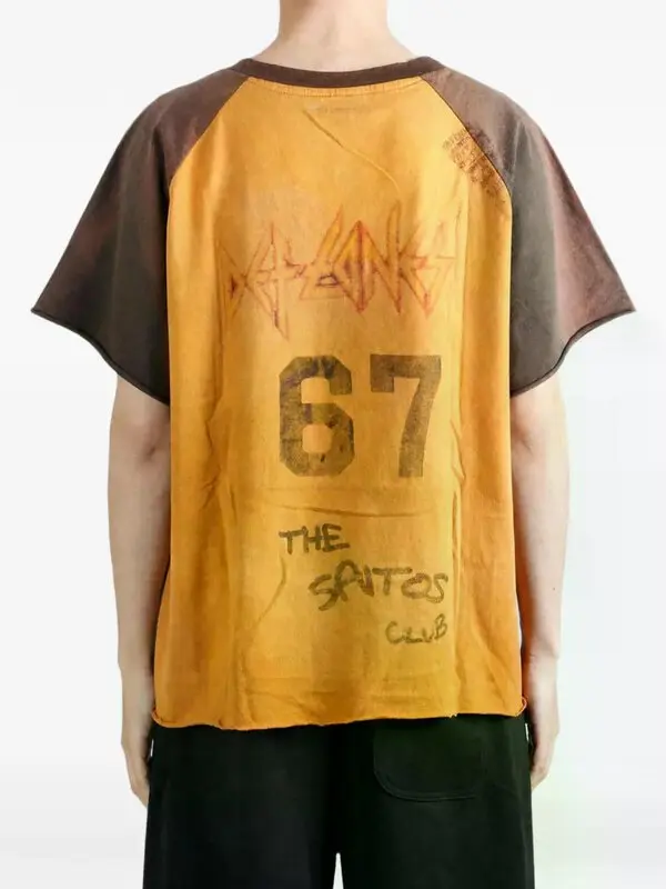 SAITOS Graphic-print Raglan-sleeve T-shirt
