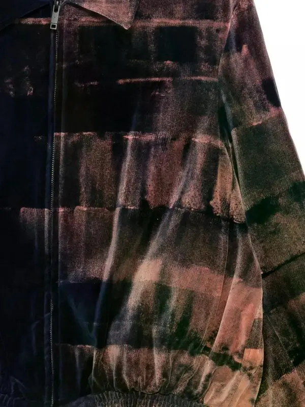 TAAKK Hand-bleached Velvet Zip Jacket