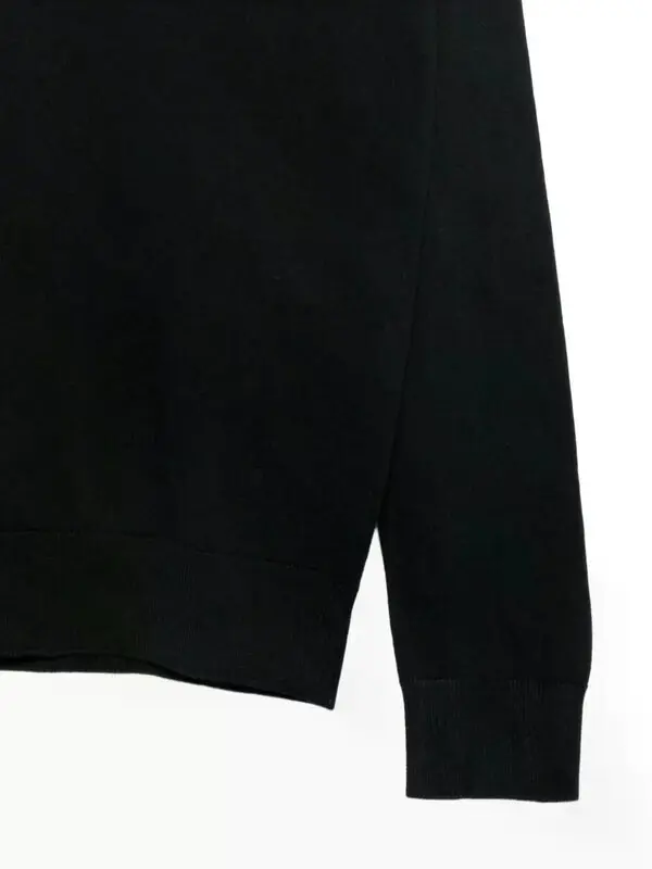 Alpha Studio Crew-neck Long-sleeve Sweater - Black