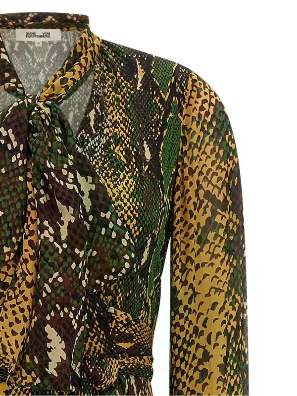 Diane Von Furstenberg Lucia Python-print Jumpsuit