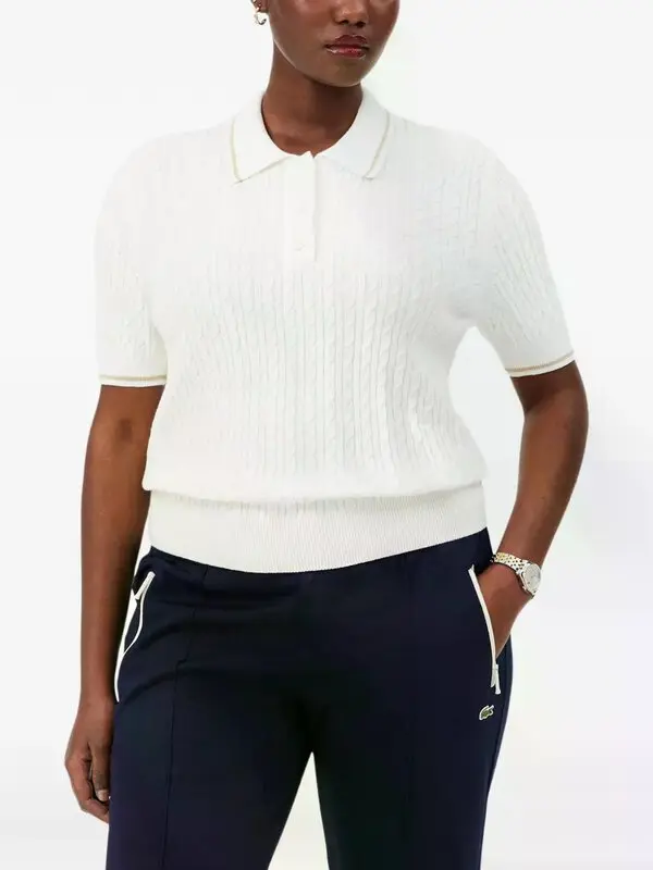 Lacoste Cable-knit Polo Shirt