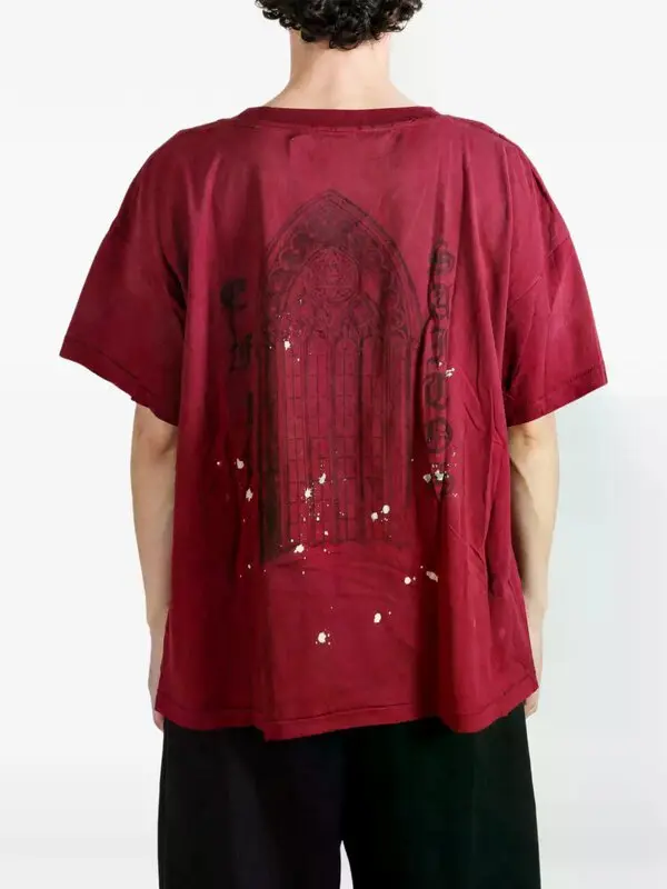 SAITOS Patch-detail Graphic-print T-shirt