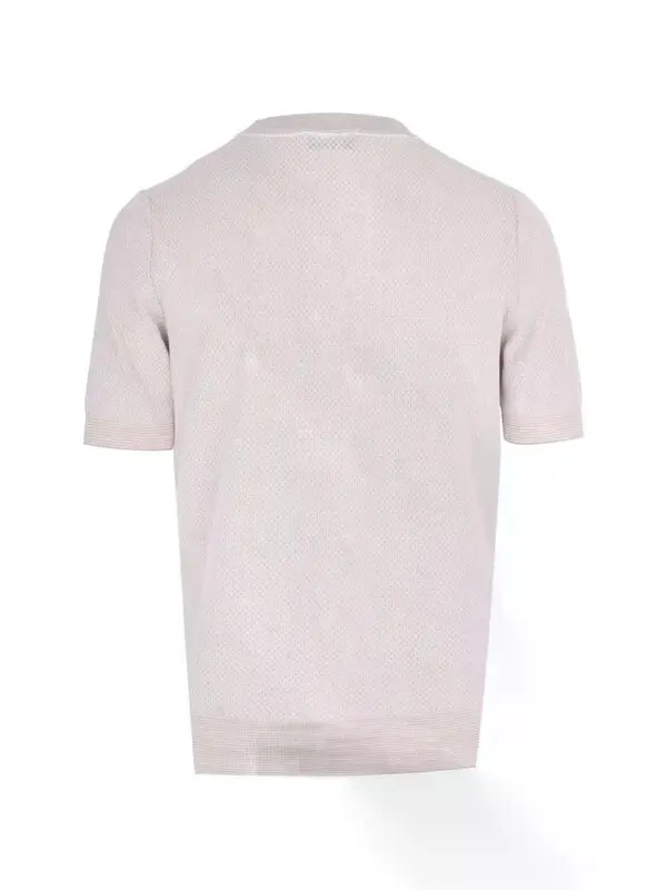 GRAN SASSO Waffle-knit Short-sleeve T-shirt - Neutrals