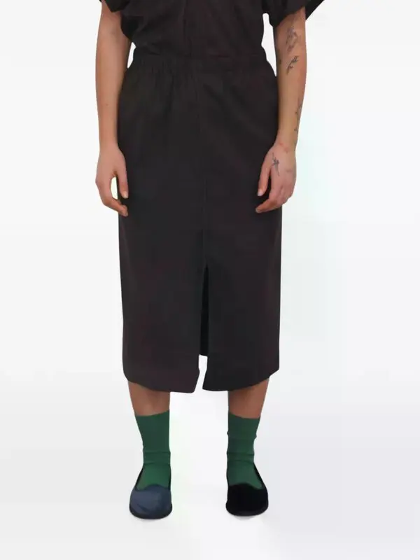 BASERANGE Dadar Elasticated-waist Midi Skirt