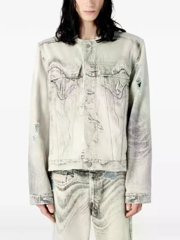 Camper Distressed-effect Denim Jacket