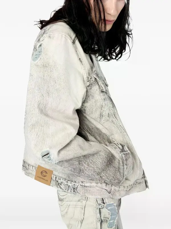 Camper Distressed-effect Denim Jacket