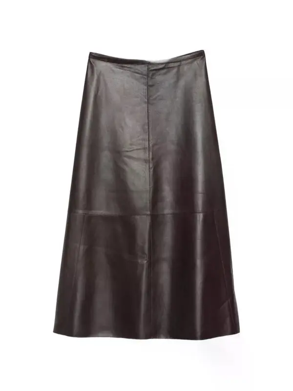 JOSEPH Helius Nappa-leather Skirt - Brown