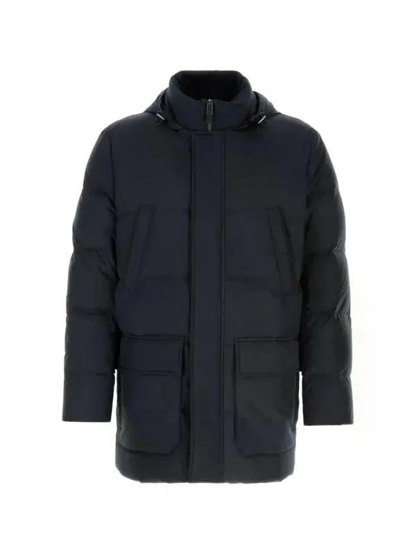 Canali Hooded Padded Jacket - Black