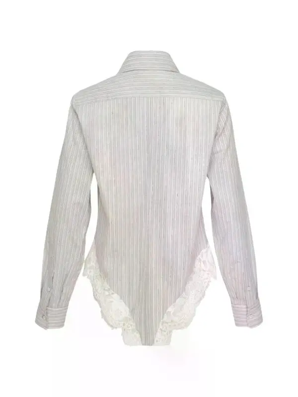 N°21 Lace-trimmed Striped Shirt