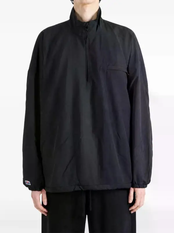 WILLY CHAVARRIA Willy Quarter-zip Logo-patch Jacket