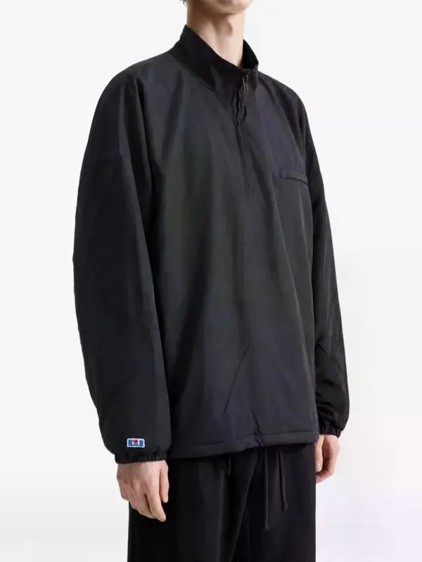 WILLY CHAVARRIA Willy Quarter-zip Logo-patch Jacket