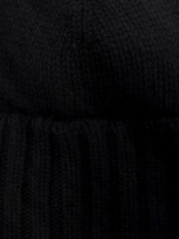 KANGRA Ribbed-knit Beanie Hat - Black