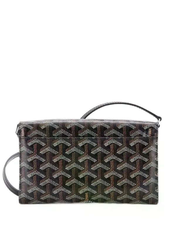 Goyard Varenne Continental Wallet With Strap Coated Canvas Crossbody Bag - Black