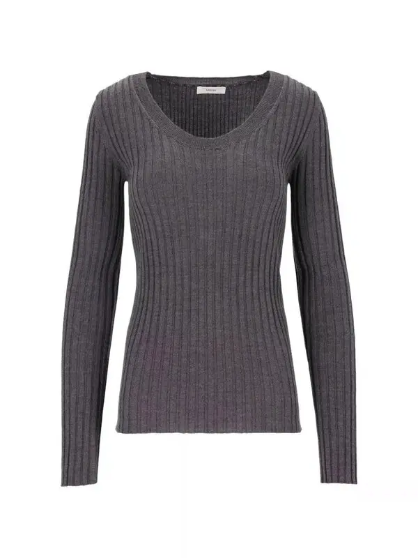 Mauro Grifoni Ribbed-knit Scoop-neck Sweater - Grey